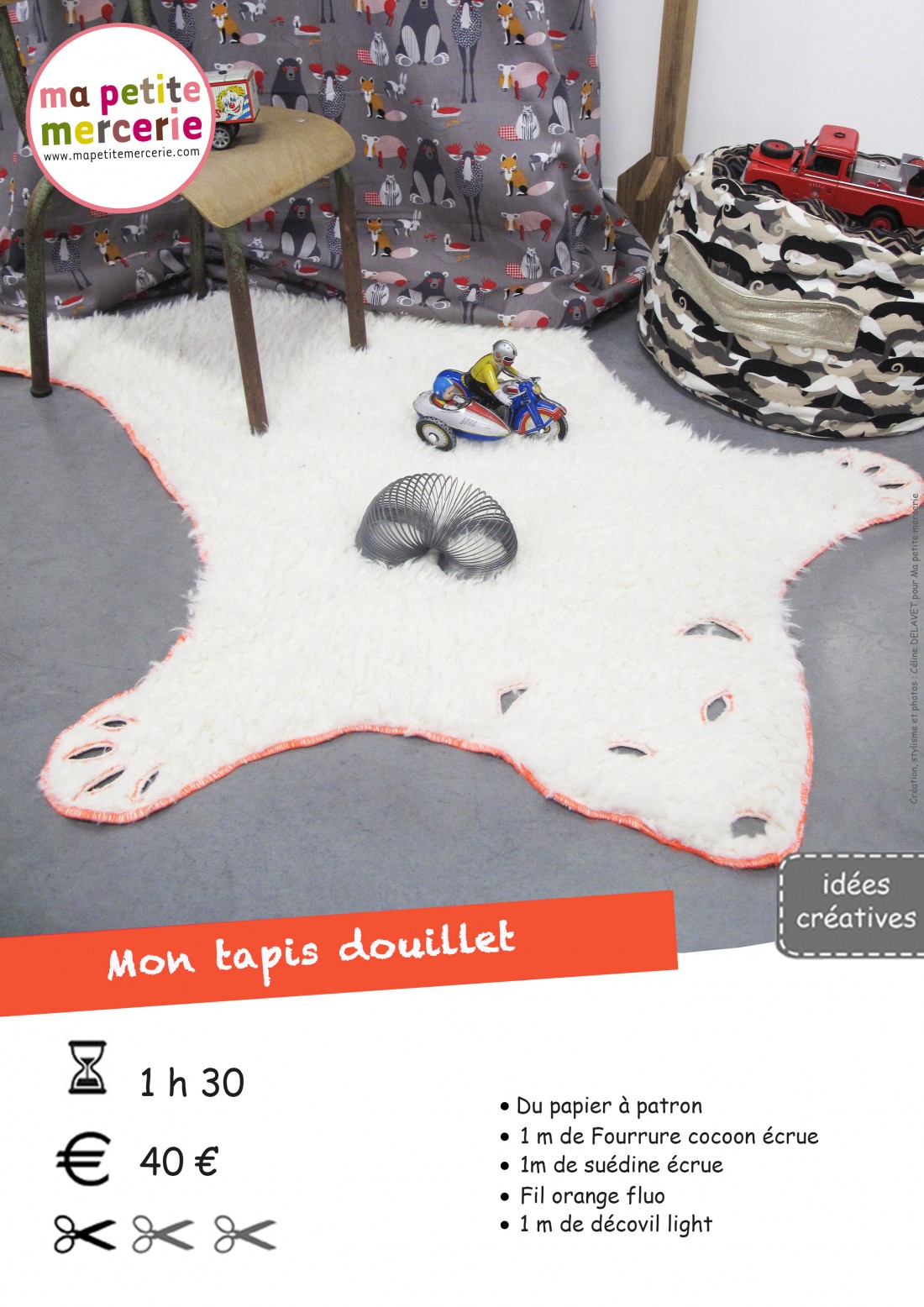 DIY : Le tapis ours tout doux - Ma petite Mercerie, le blog