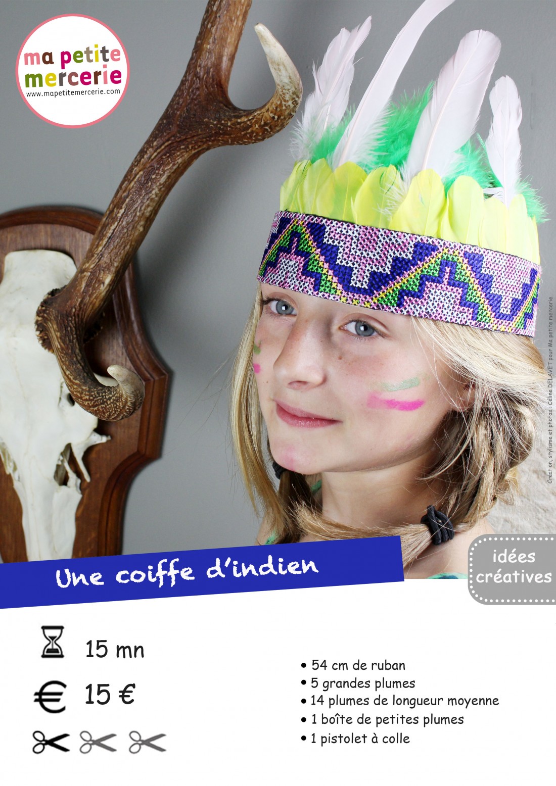 DIY : Coiffe d'indien pour mini sioux - Ma petite Mercerie, le blog