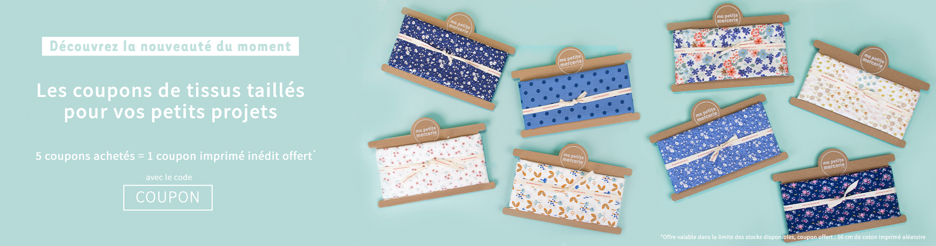 Tissus et coupon de tissus : mercerie, bouton à coudre, accessoires ...